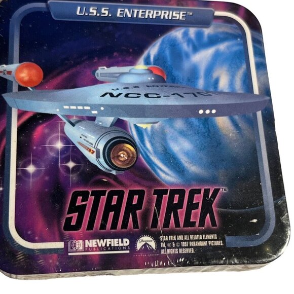 Newfield | Other | Vintage Star Trek Uss Enterprise Cardboard Coaster ...